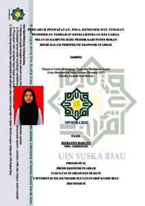 PENGARUH PENDAPATAN, POLA KONSUMSI DAN TINGKAT PENDIDIKAN TERHADAP KESEJAHTERAAN KELUARGA ...